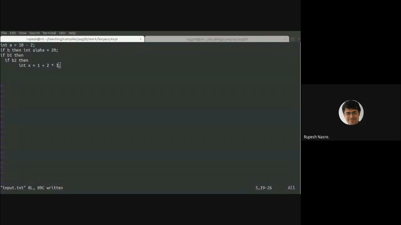 CS3300 Compiler Design | Lec 12 | flex tool– part 3 - YouTube