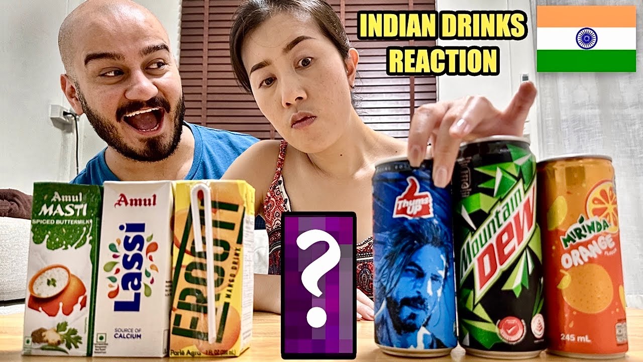 Foreigner Try Indian Drinks for THE FIRST TIME 😋 indian food reaction ...