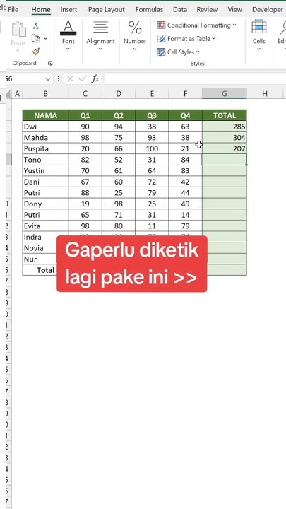 Jangan Pake Sum Exceltips Excel Exceltricks Exceltutorial Youtube