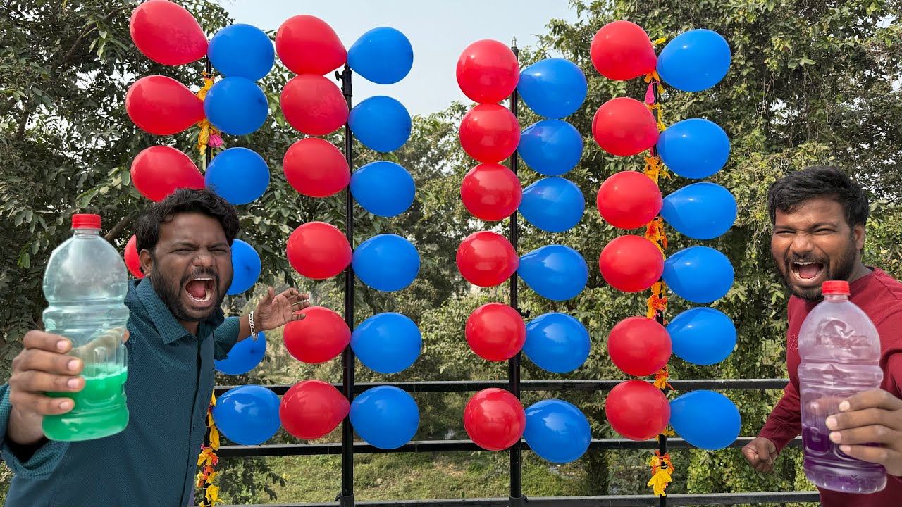 Jump Pop Balloon Challenge Amazing Family Challenge - YouTube