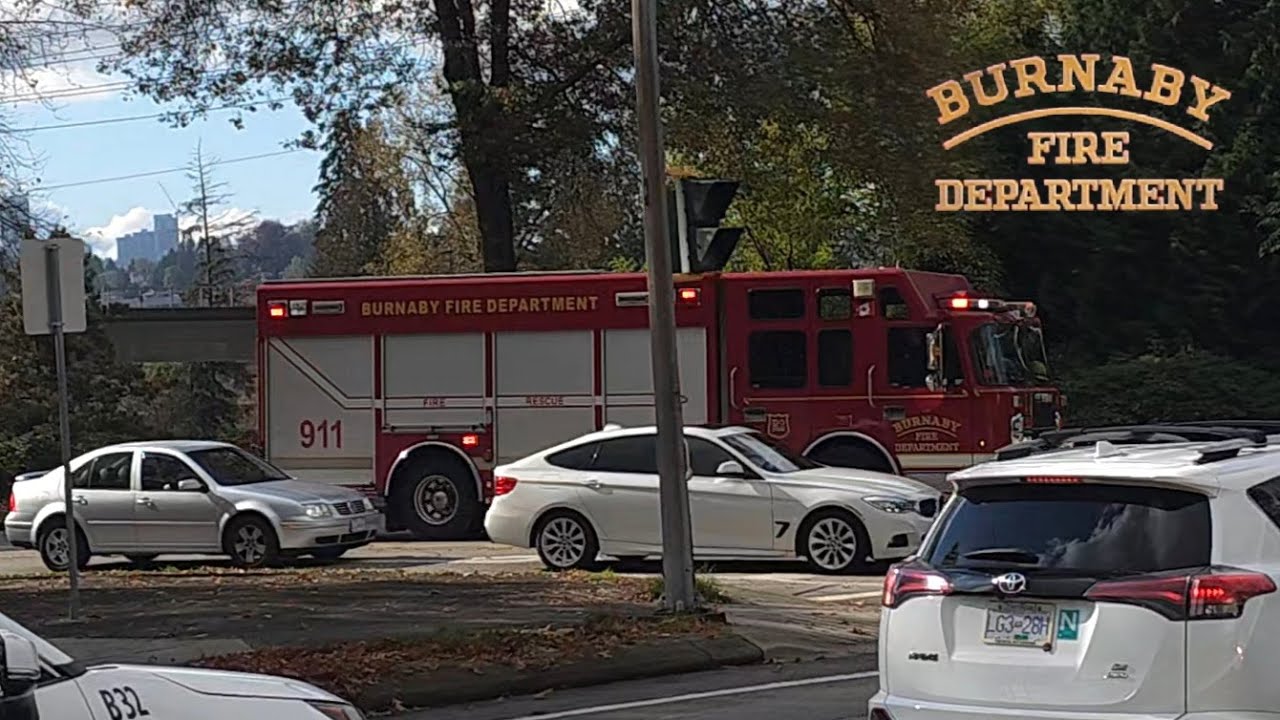 Burnaby Fire Rescue 2 & Engine 1 Responding - YouTube