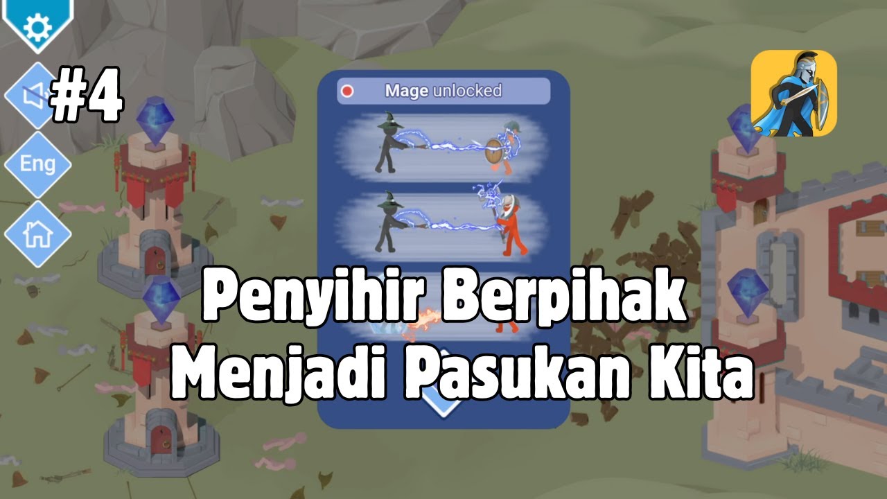 Kita Bertemu Penyihir Awas Kena Petir - War of Stickman Gameplay Part 4 ...