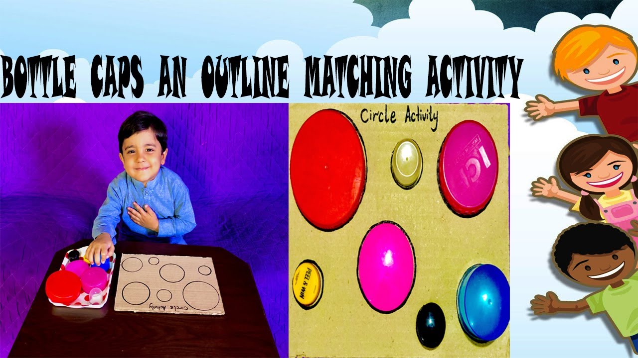 Bottle Caps an Outline Matching Activity |Circle Shape | Preschool ...