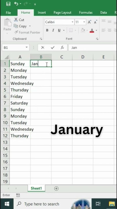 Excel Autofill- How to Quickly Enter the Day, Months, and Numer without typing #youtube #yshorts ...
