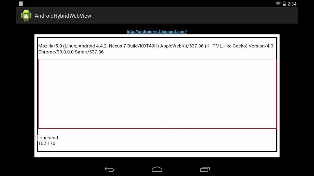 Android WebView, detect touch events with Javascript. - YouTube