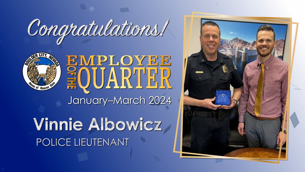 City of Boulder City Employee of the Quarter: Vinnie Albowicz - YouTube