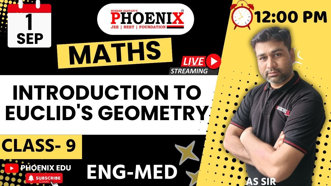 CLASS 9th | ENG-MED | CH :- 5 INTRODUCTION TO EUCLID'S GEOMETRY | AS ...