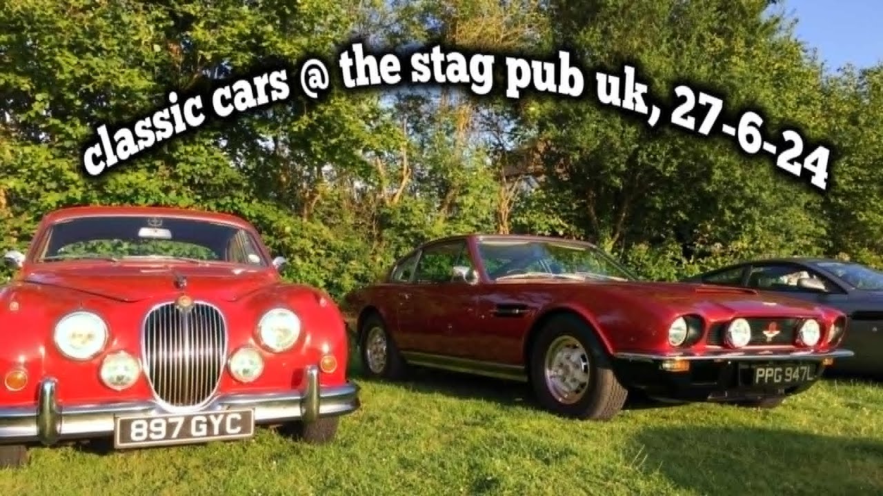 classic cars at the stag in challock uk - Car video - YouTube