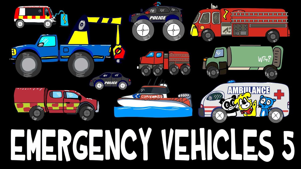 Emergency Vehicles 5 | Electric Vehicles | Ambulance, Police Car, Fire ...