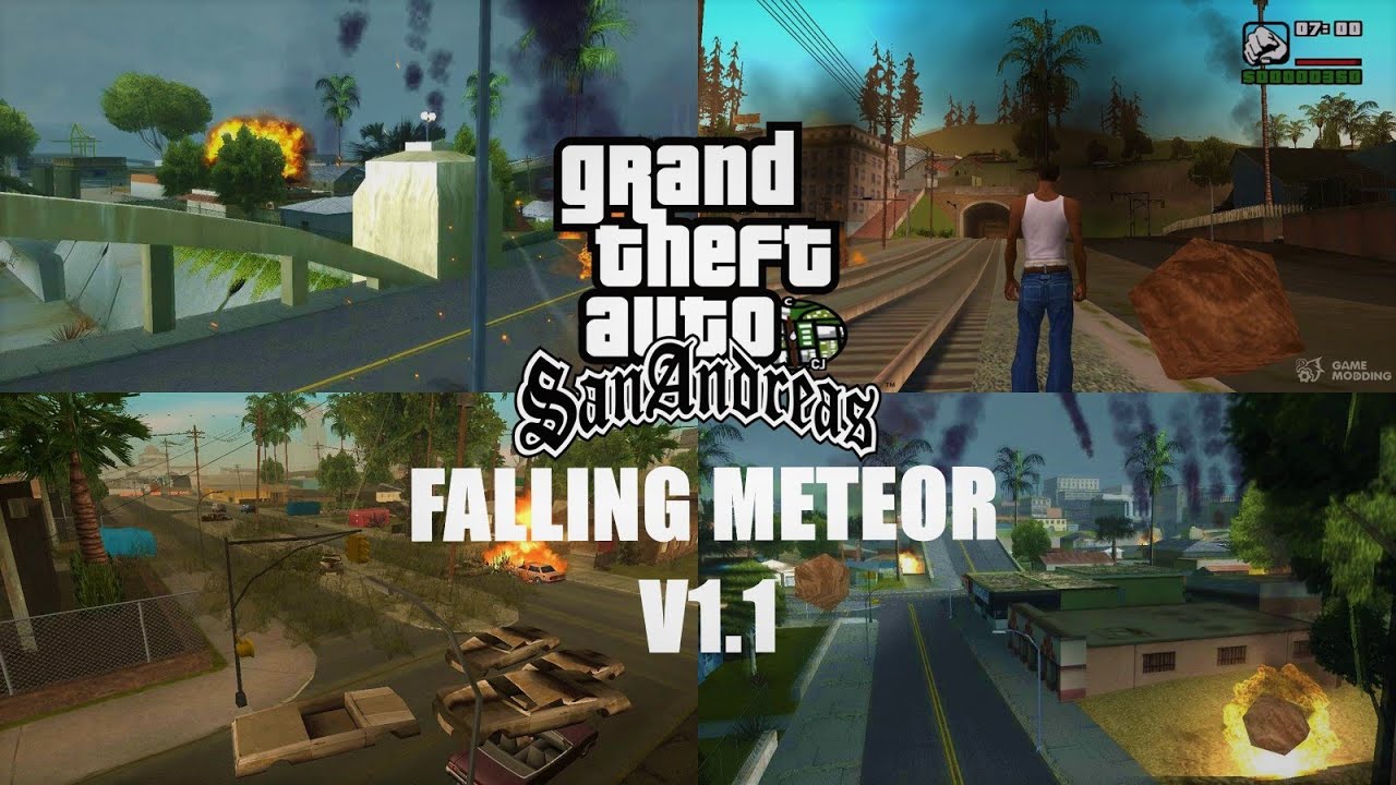 Falling Meteors in GTA San Andreas | (Natural Disaster) Meteor Mod V1.1 ...