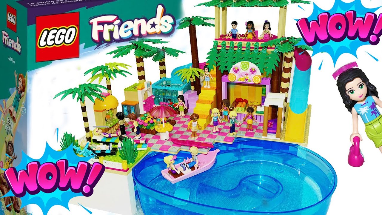 Lego Water Park with pool and slide by Misty Brick. - YouTube