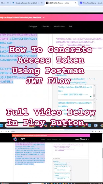 JWT Bearer Flow |How to generate Access token OAuth2.0 in post man #salesforce #oauth2 #jwt # ...