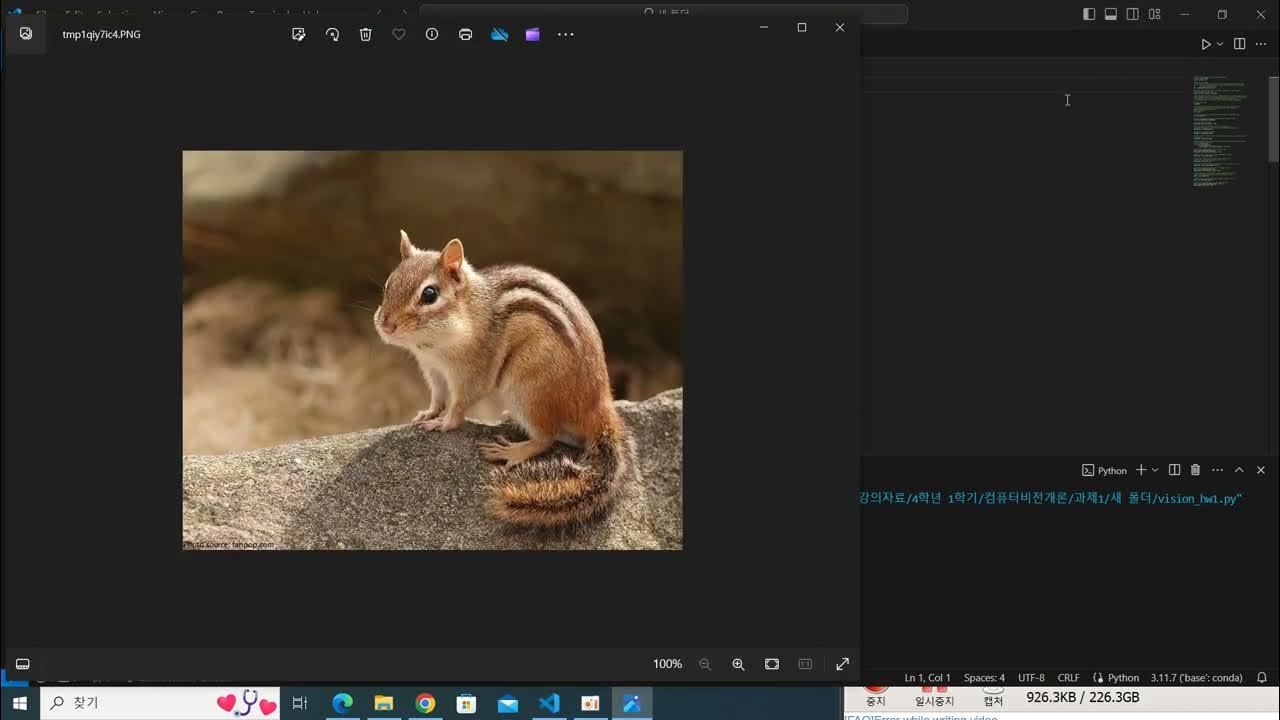 computer vision homework1 - simple code using Pillow and Numpy library - YouTube