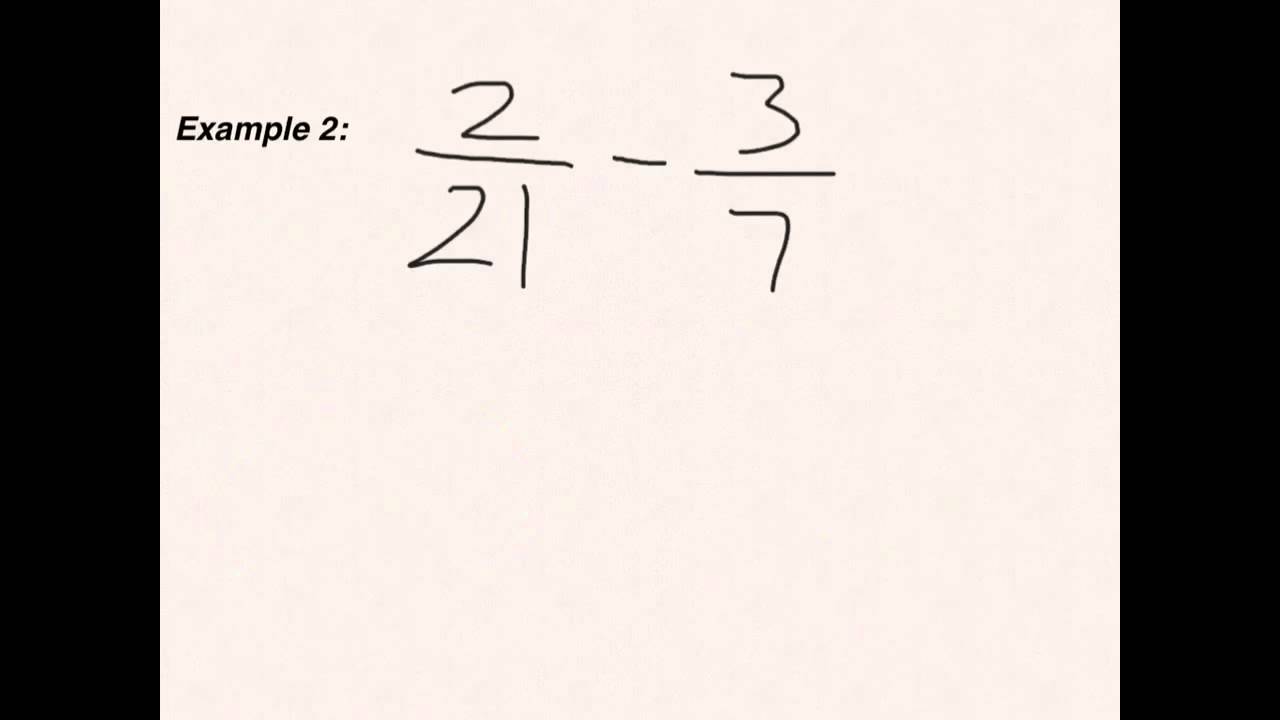 Notes on adding and subtracting fractions 7th grade - YouTube