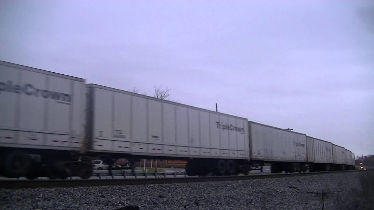 Norfolk Southern 264 NB Roadrailer w/ 10000th Trailer! Austell,Ga 03-13 ...