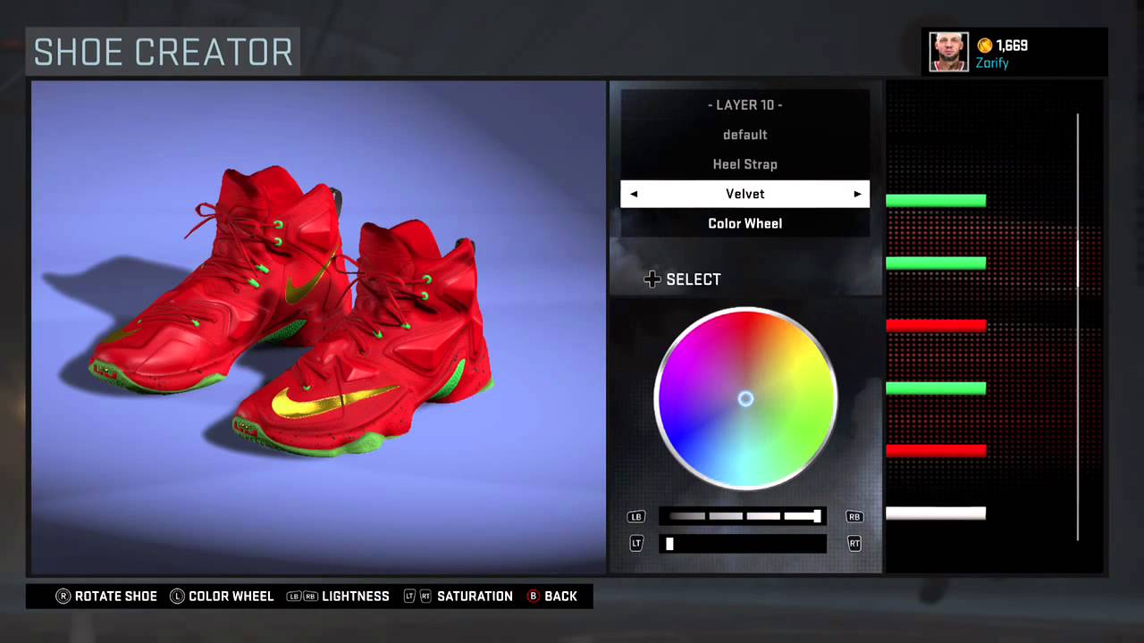 NBA 2K16 Shoe Creator - Nike LeBron 13 Custom "Sprite Mix" - YouTube