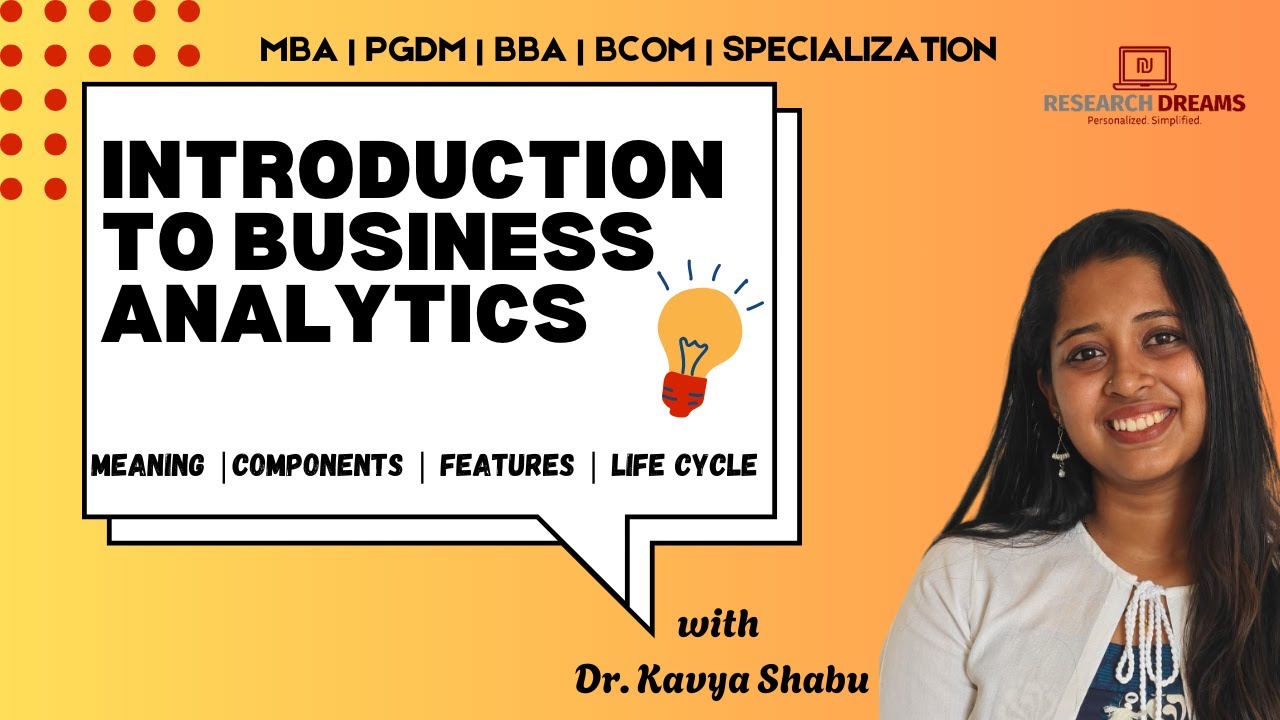 Introduction to Business Analytics | MBA | PGDM | BCom | BBA - YouTube