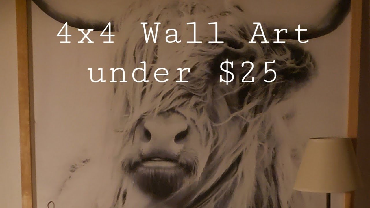 Beautiful 4 ft wall art Diy on a budget! - YouTube