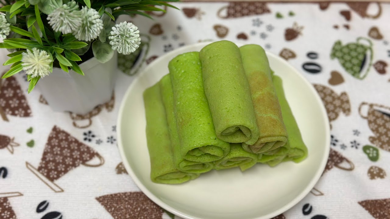 Resepi kuih Dadar gulung inti kelapa yang lembut😋😋 #resepi #dadar #fyp ...