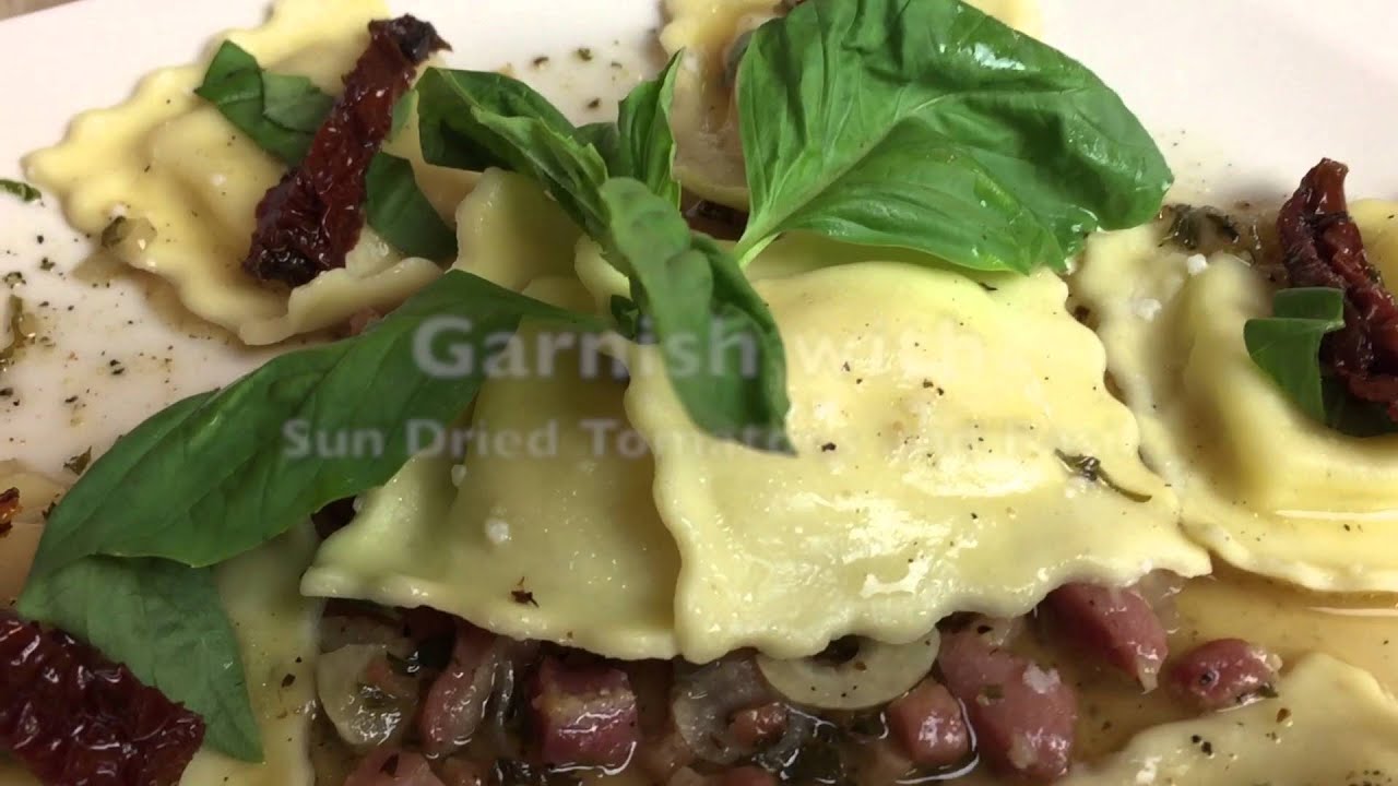 Cheese Ravioli with Pancetta and Sun Dried Tomatoes - Chef Reilly - YouTube
