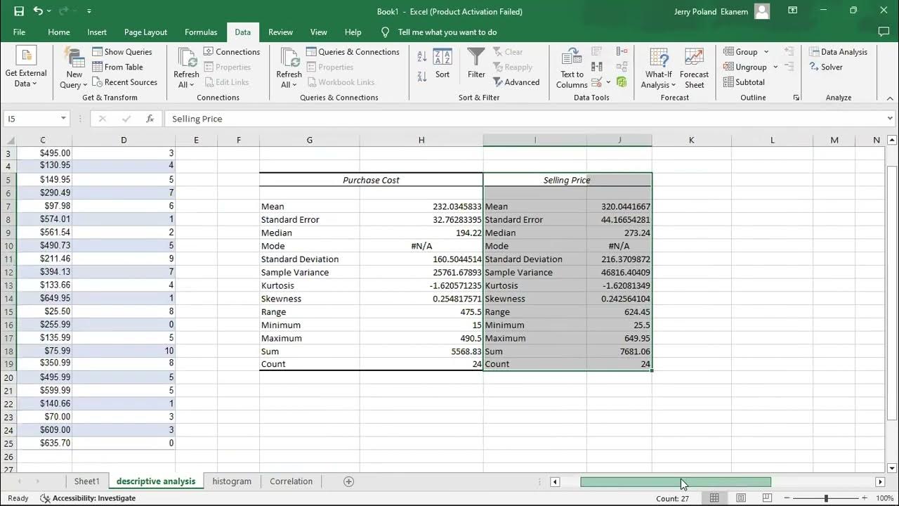 How To Use Excel Data Analysis Toolpak To Perform Descriptive Analysis