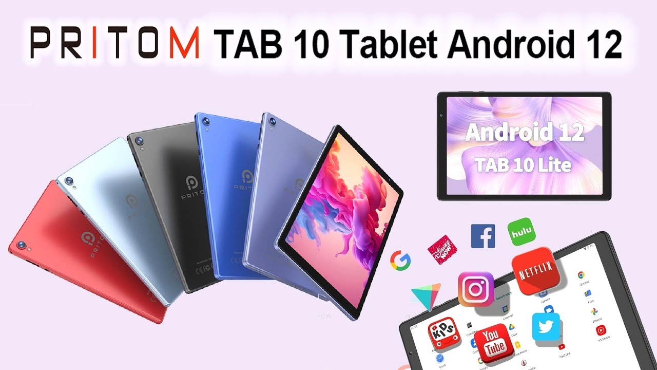 PRITOM TAB Lite M10 10 inch Tablet Android 12, 32GB, Quad Core 1.6Ghz ...