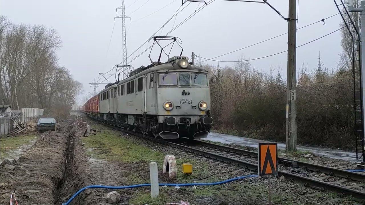 EU07-223+EU07-222+platformy z kontenerami (BUDAMAR innofreight) do Świnoujście GT (RSTlogistics ...