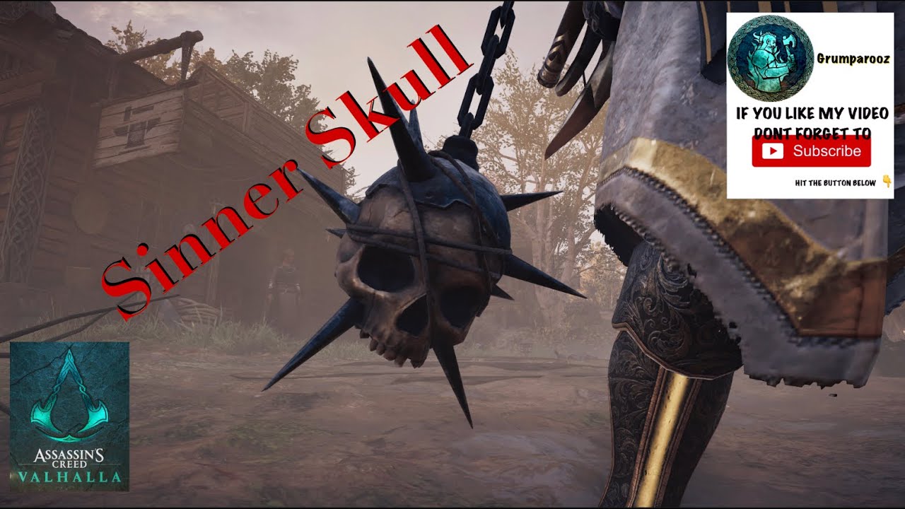 SINNER SKULL DEVINE Flail CLOSE UP ASSASSINS CREED VALHALLA - YouTube