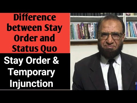 What is Difference Between Stay Order and Status Quo | Stay Order and ...