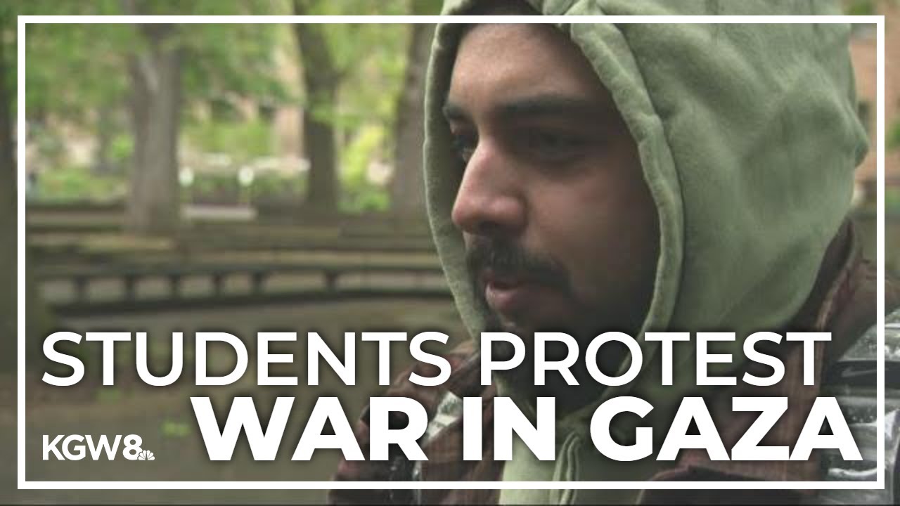 Students at Portland State University protest war in Gaza - YouTube