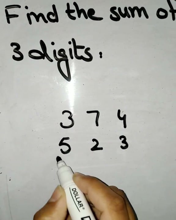 Sum of three digit numbers.. #maths #addition #mathematics - YouTube