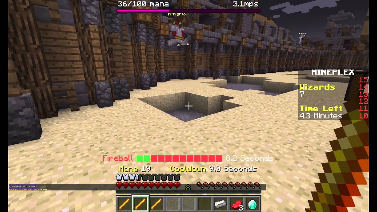 WIZARDS Mini Game Play with Hannah Carr on Mineplex - Minecraft - YouTube