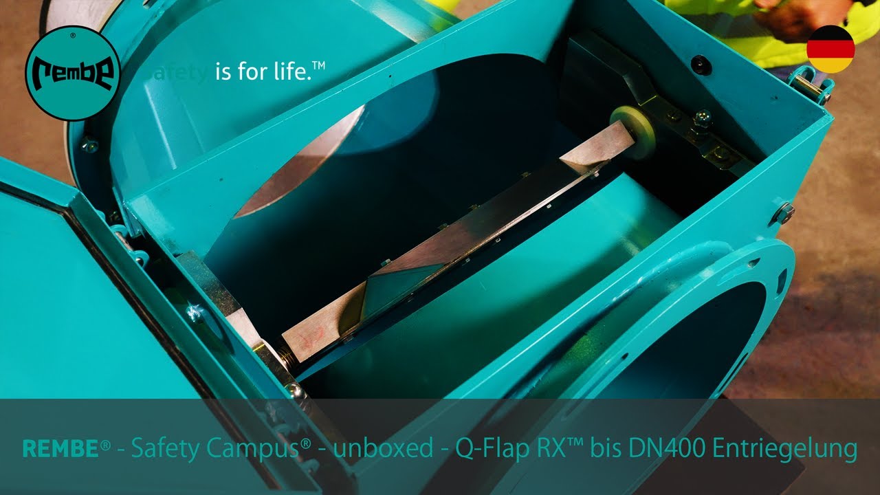 REMBE® Safety_Campus® - unboxed - Q Flap RX™ bis DN400 Entriegelung ...