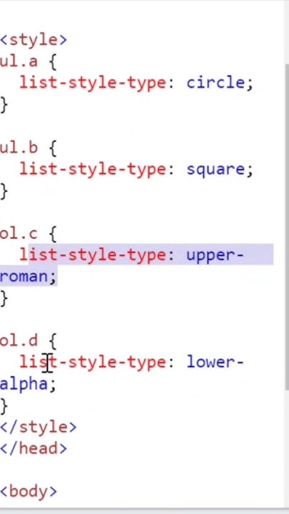 Html Css Basics How To Create List Style Type Using Css With Ul And Ol Coding Html