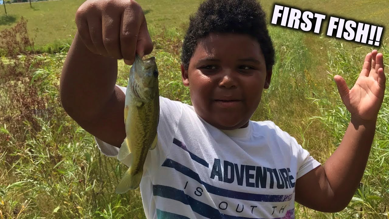 He CAUGHT His FIRST FISH EVER!! - YouTube