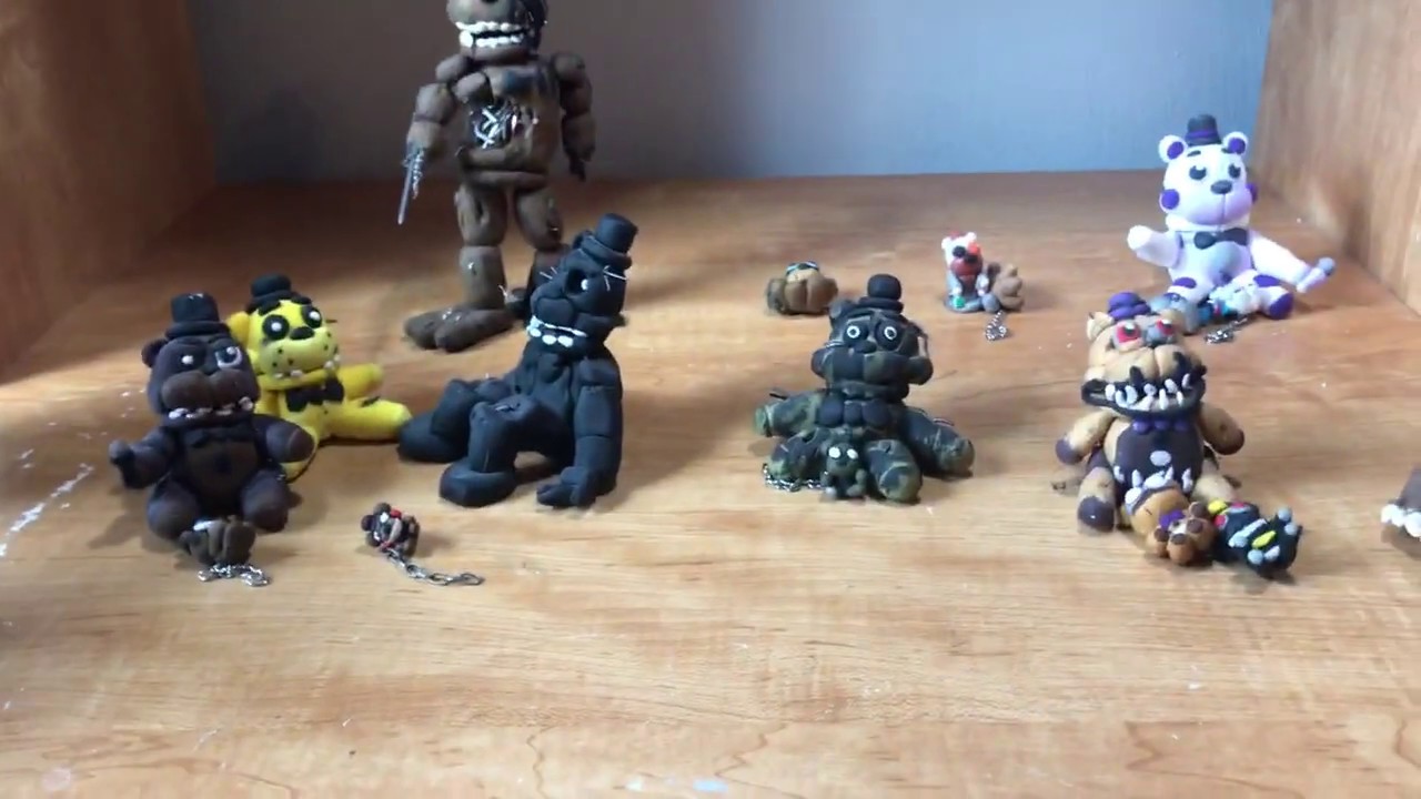 My FNAF clay collection part 1: The Freddy's - YouTube
