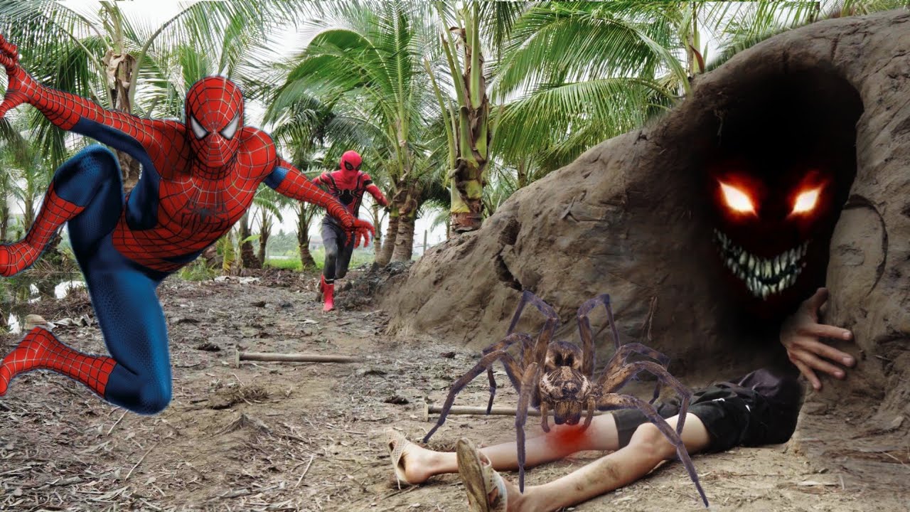 Thrilling Rescue: Spider-Man Saves Boy from monster king and poision ...