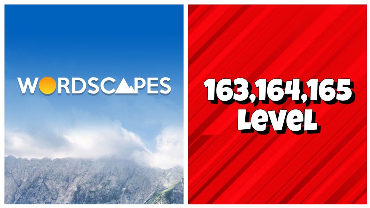 Wordscapes - 163,164,165 Level Answers - YouTube