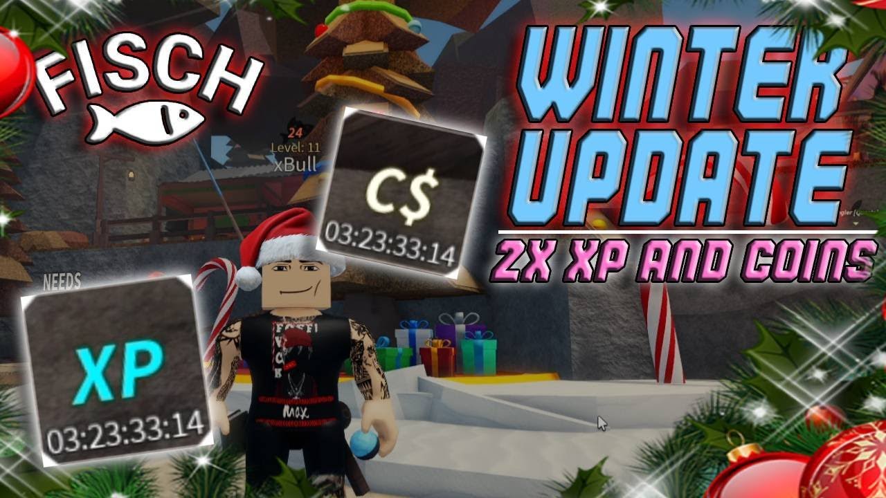 Next WINTER UPDATE in FISCH | Double XP and Coins | Roblox Fisch - YouTube