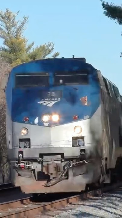 Amtrak Piedmont Train 75 at Track Speed in Thomasville, NC - YouTube