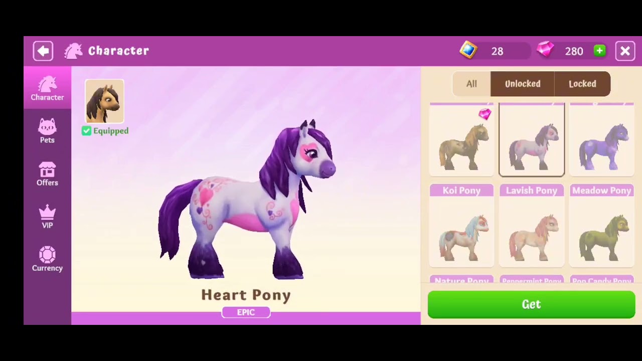 i grew impatient and bought at pony ( i got the rainbow pony) - YouTube