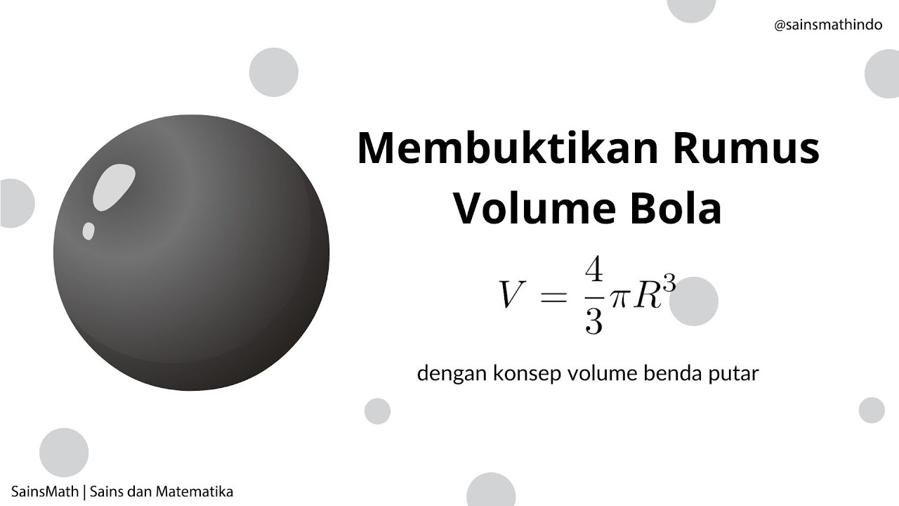 Pembuktian Rumus Volume Bola - YouTube