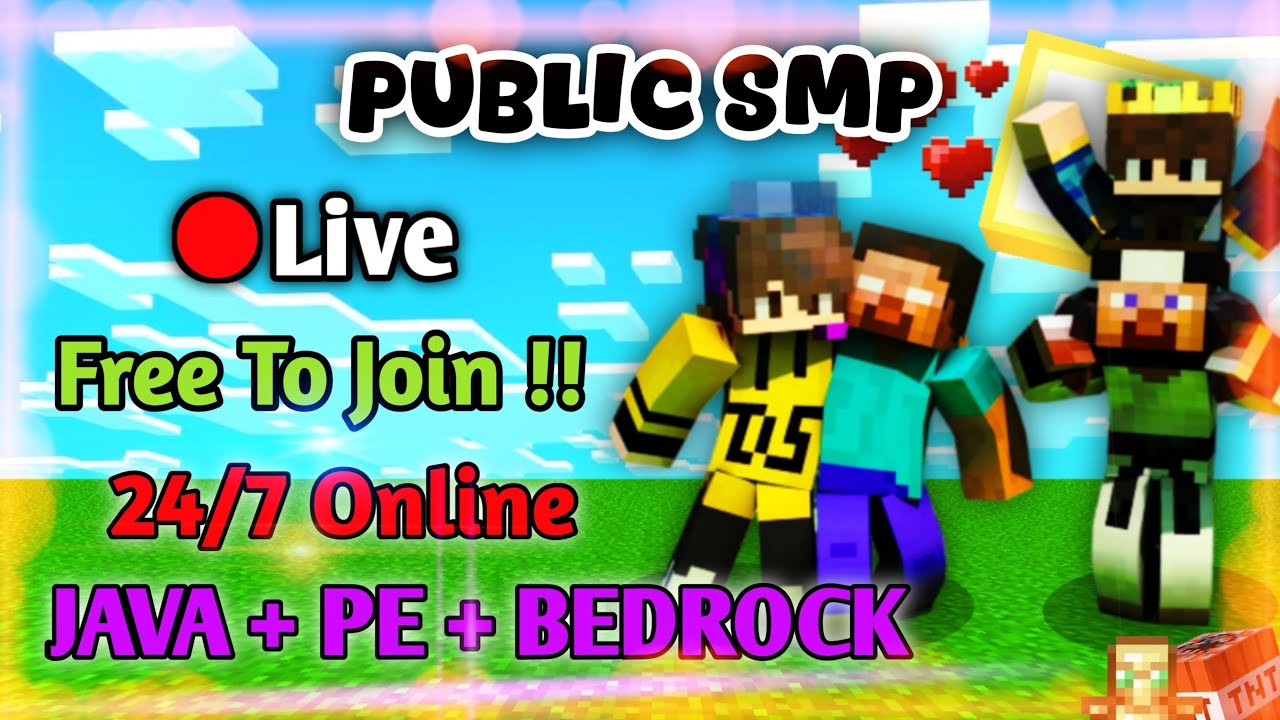 Minecraft Live 🔴mcpe l Join My Smp BedRock + Java Edition - YouTube