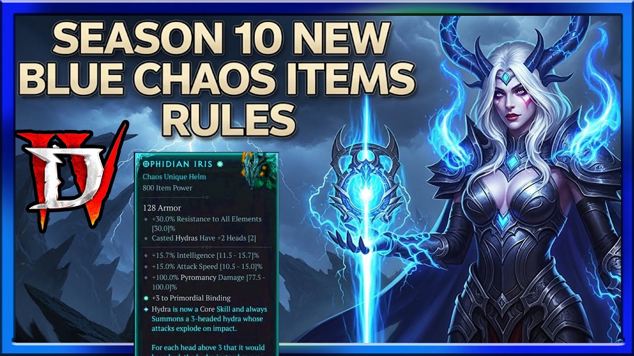 Diablo 4 Season 10 *New Chaos Uniques and Perks Explained : New God ...