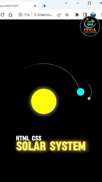 I Built a Solar System Using Only HTML & CSS - YouTube