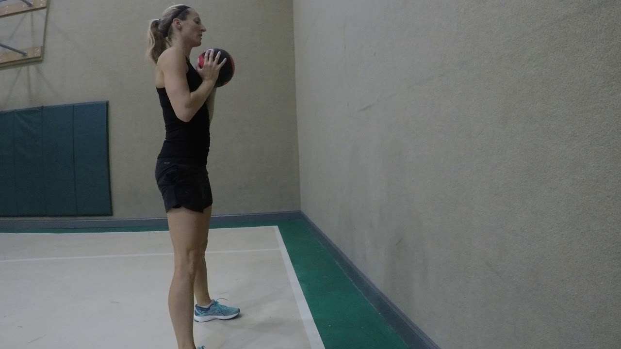 Med Ball Squat Pass - YouTube