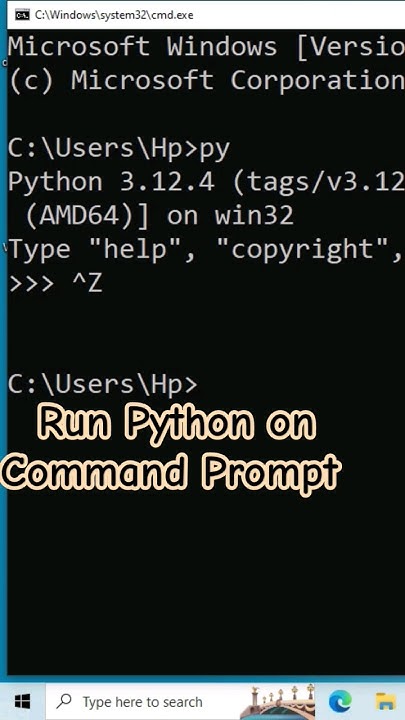 Run Python on Command Prompt - YouTube