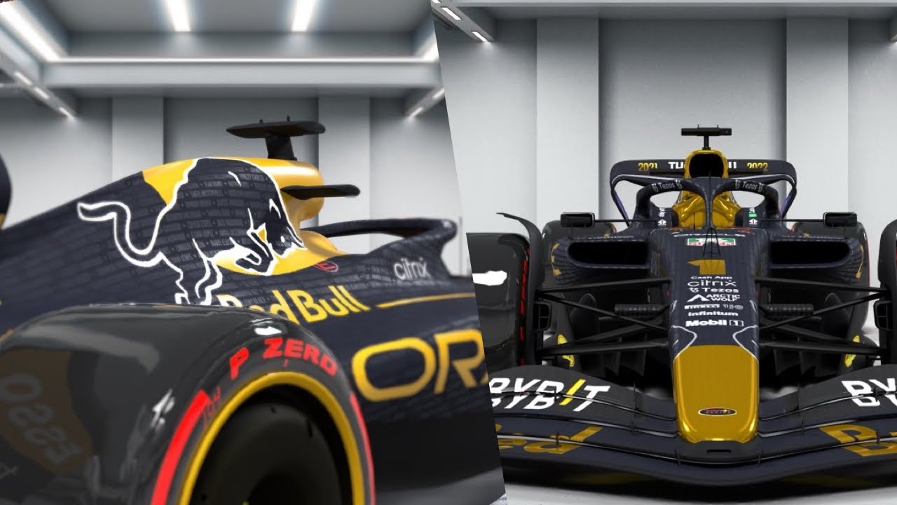 F1 2024 - RED BULL RB20 NA COR AZUL ESCURO E DOURADO! CONCEITO CRIADO ...