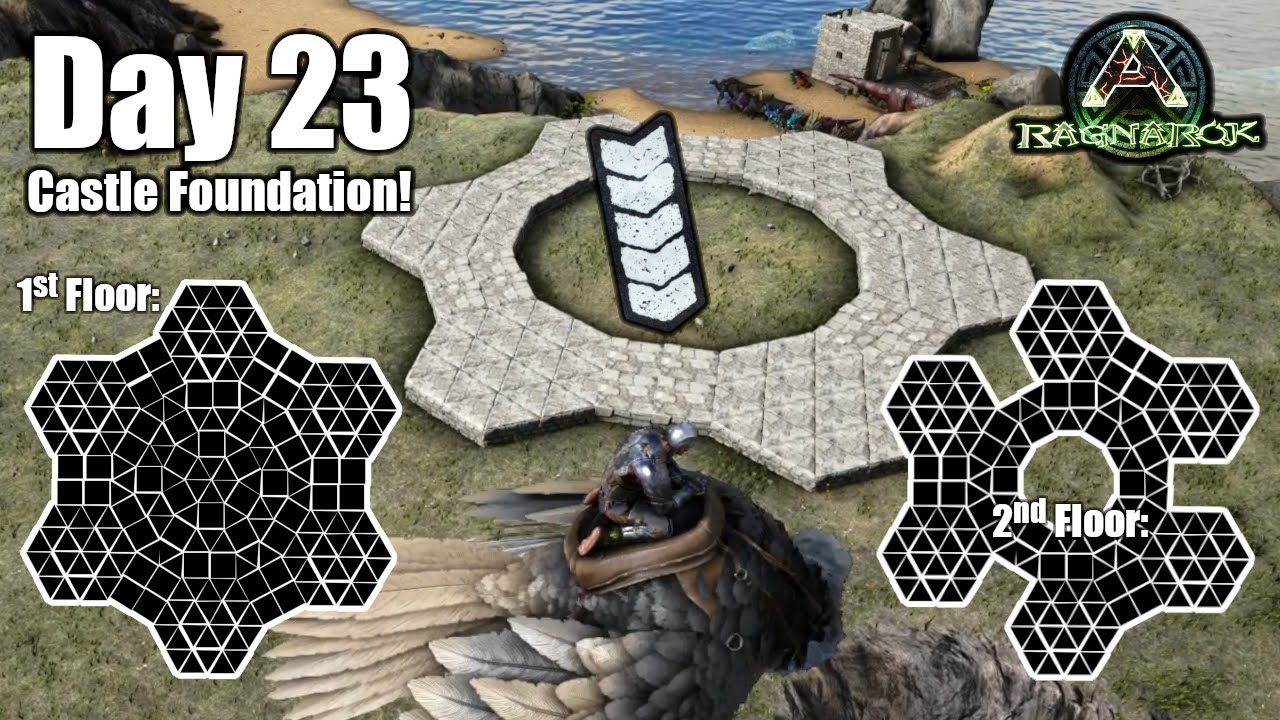 Ark Ragnarok Day 23: Castle Foundation! #SurvivorDKplaysArk # ...