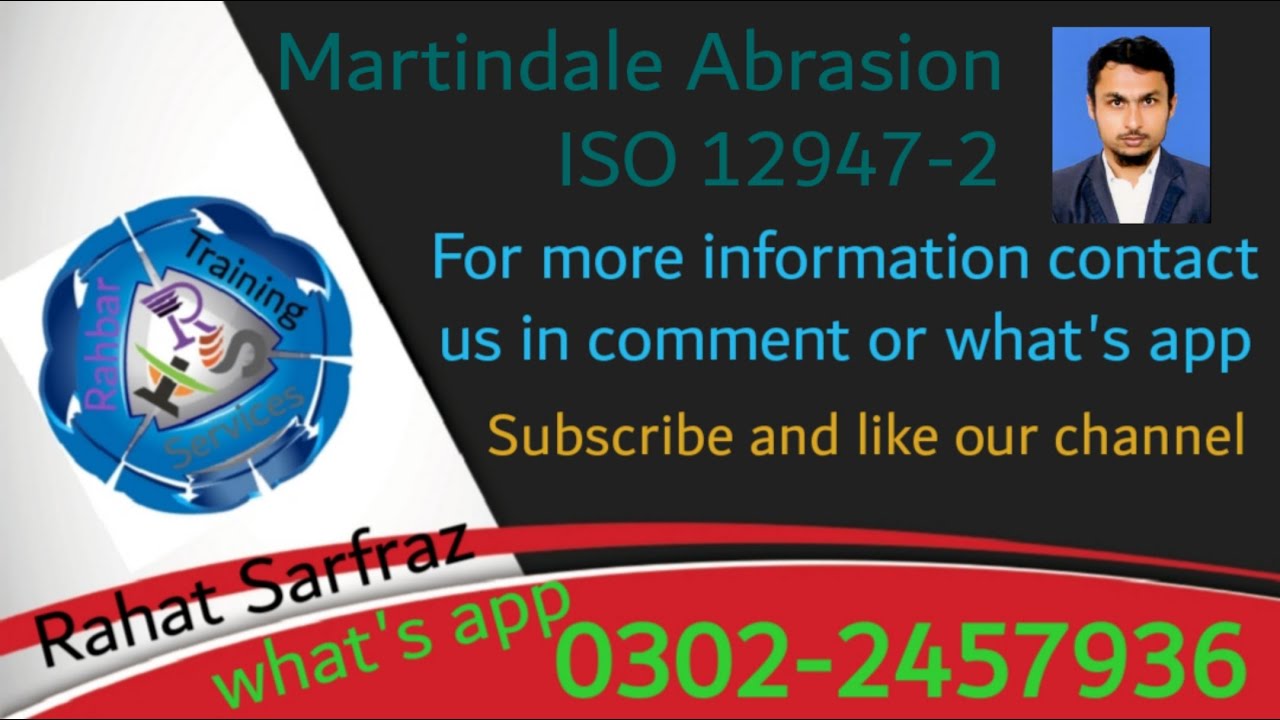 Abrasion surface | Martindale method | ISO 12947-2 | Textile testing ...